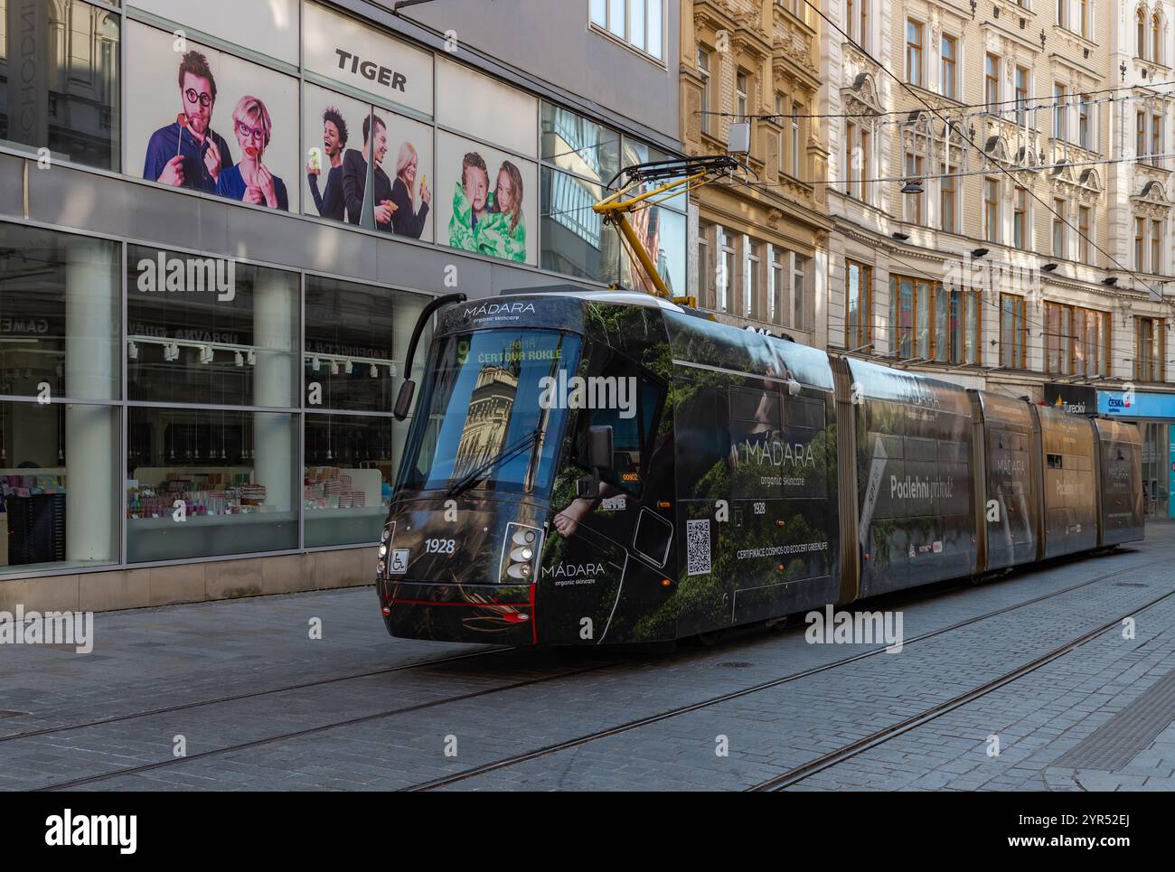 A picture of a tram in Brno Stock Photo - Alamy
