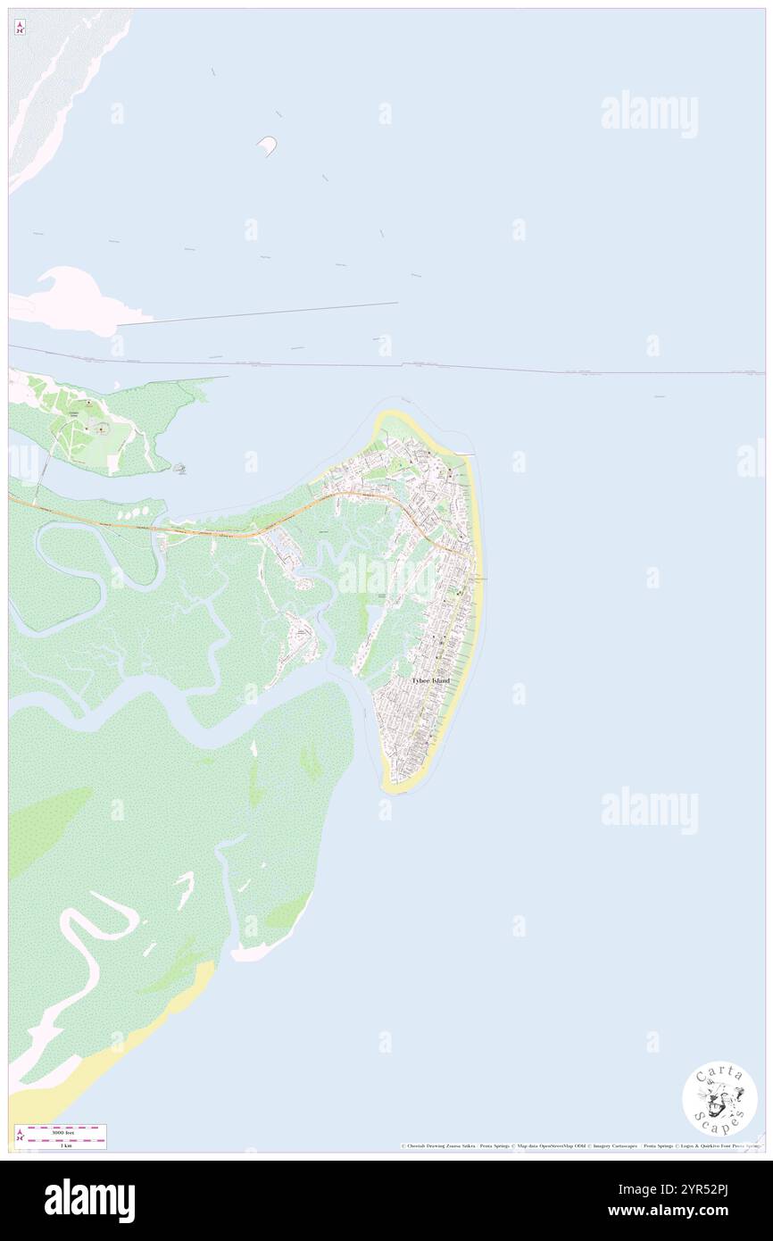 Map of tybee island hi-res stock photography and images - Alamy