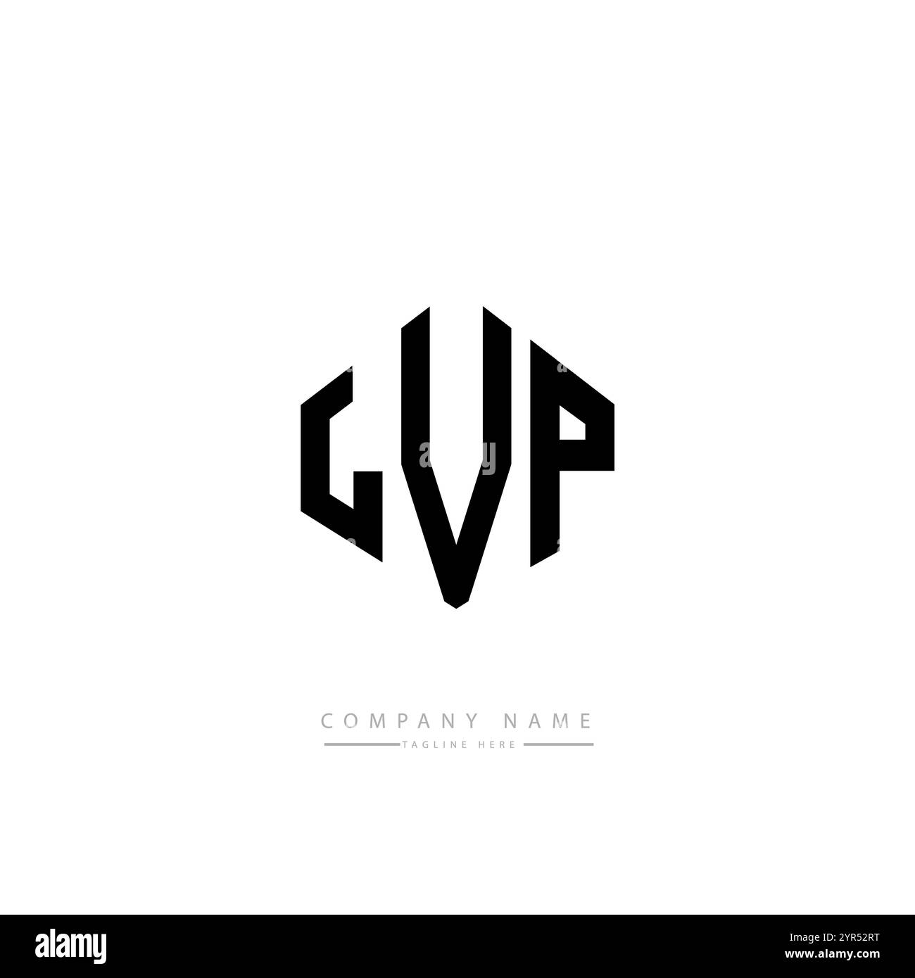 LVP letter logo design with polygon shape. LVP polygon and cube shape ...