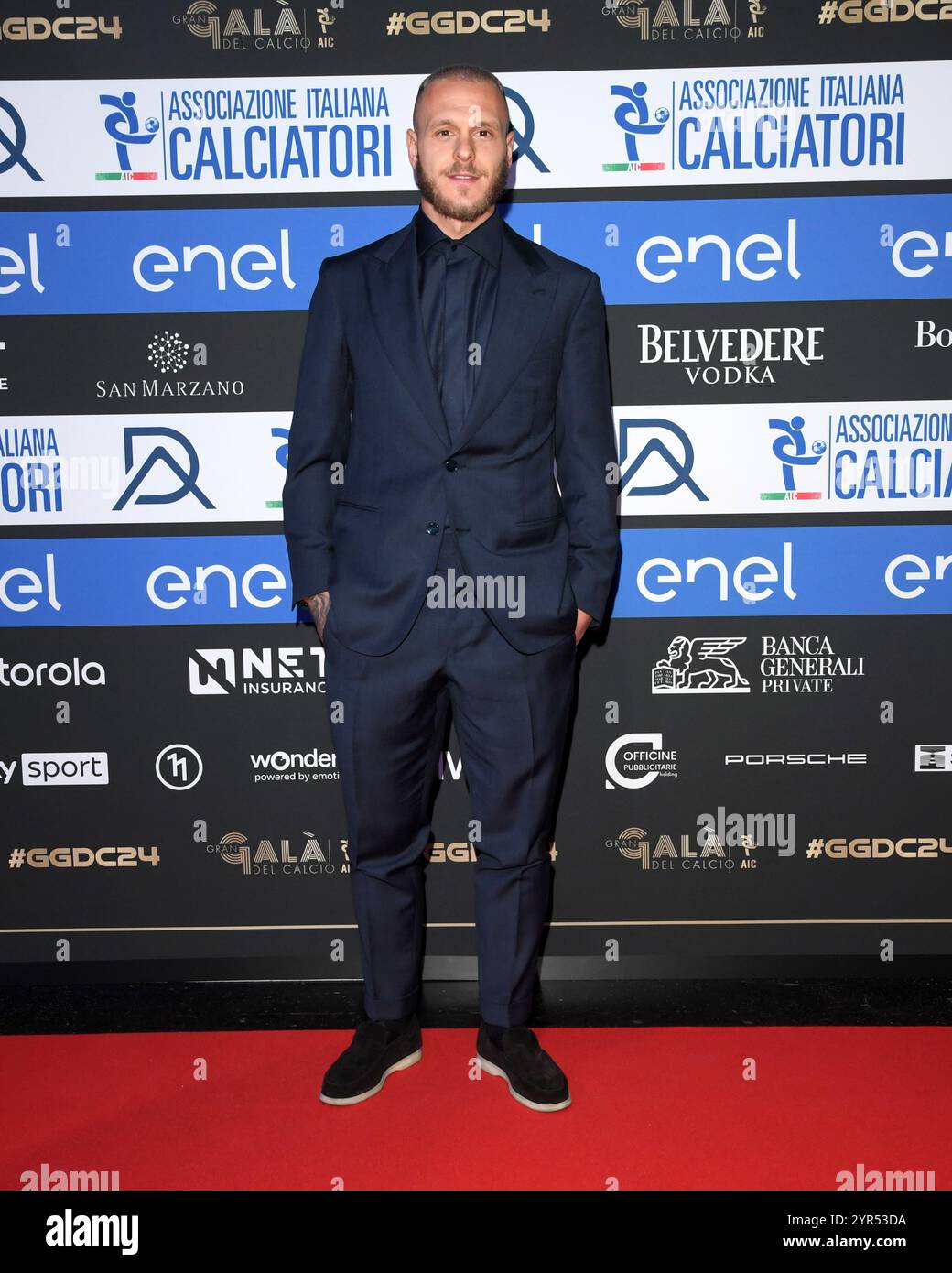 Milano, Red Carpet “Galà del calcio AIC” 2024 - Federico Di Marco Stock ...
