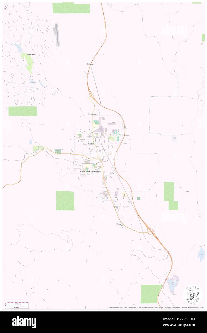 Willits map Cut Out Stock Images & Pictures - Alamy