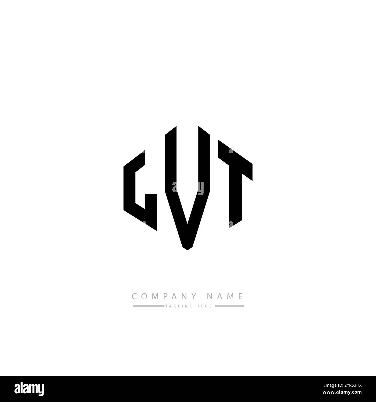 LVT letter logo design with polygon shape. LVT polygon and cube shape ...