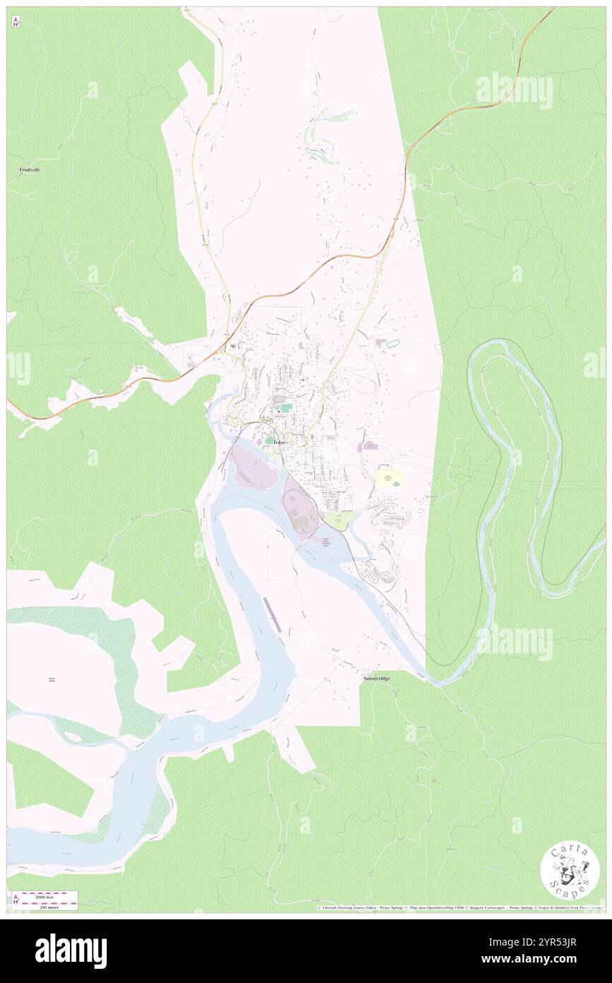 Toledo oregon map Cut Out Stock Images & Pictures - Alamy