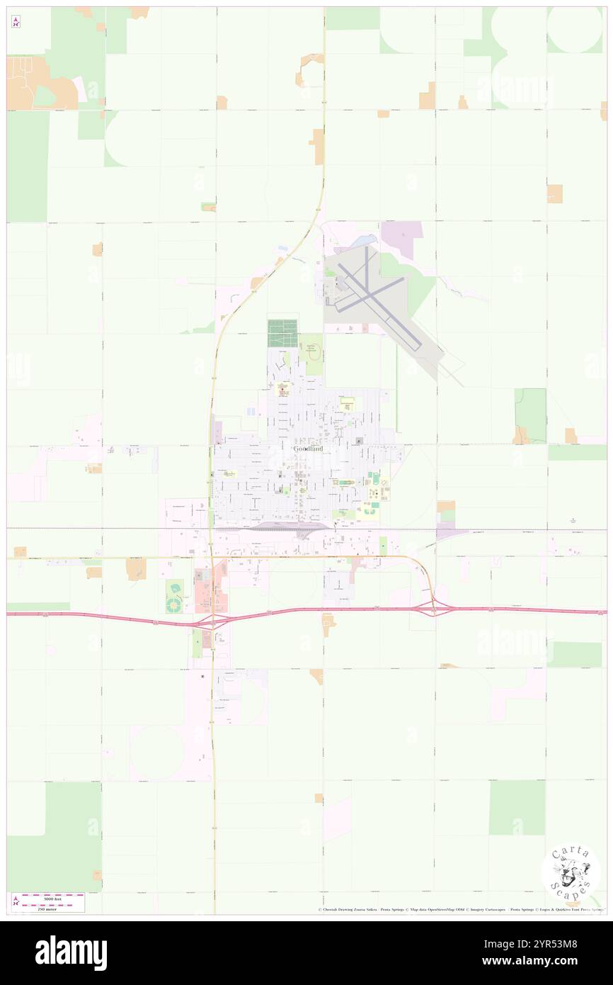 Map of goodland Cut Out Stock Images & Pictures - Alamy