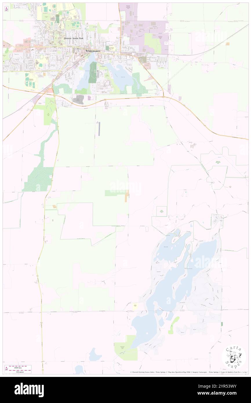 Map of whitewater wisconsin Cut Out Stock Images & Pictures - Alamy