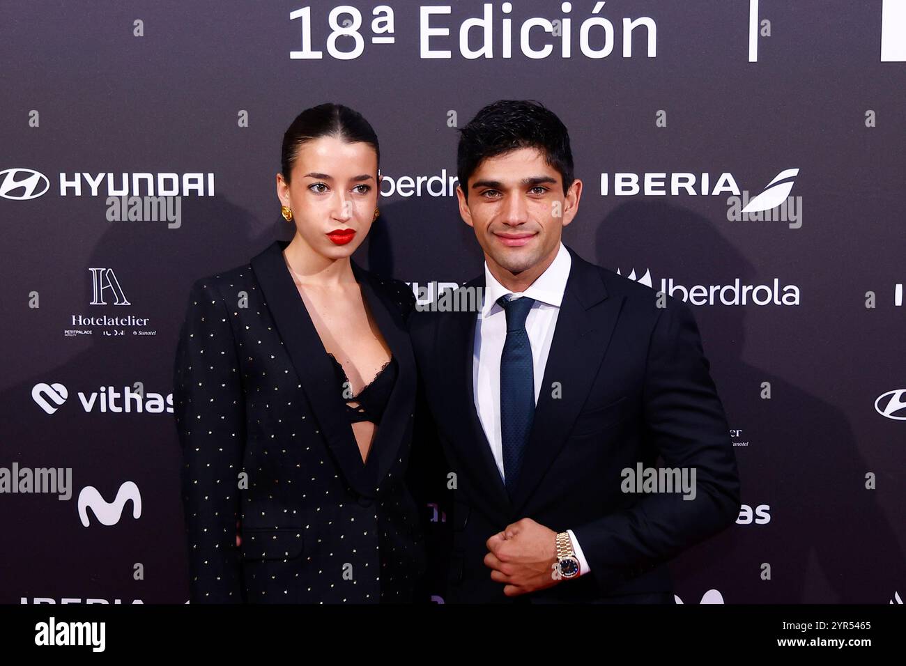 Jorge Martin and Maria Monfort Matutes pose for photo during the ...