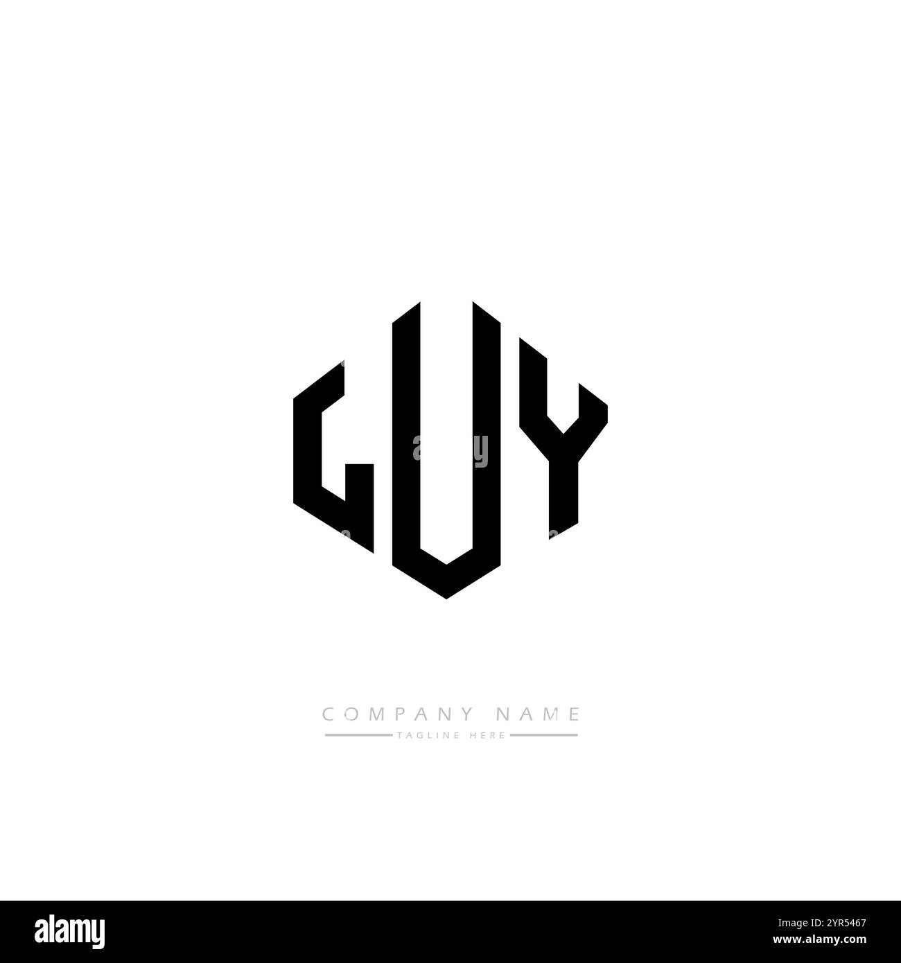 LUY letter logo design with polygon shape. LUY polygon and cube shape ...