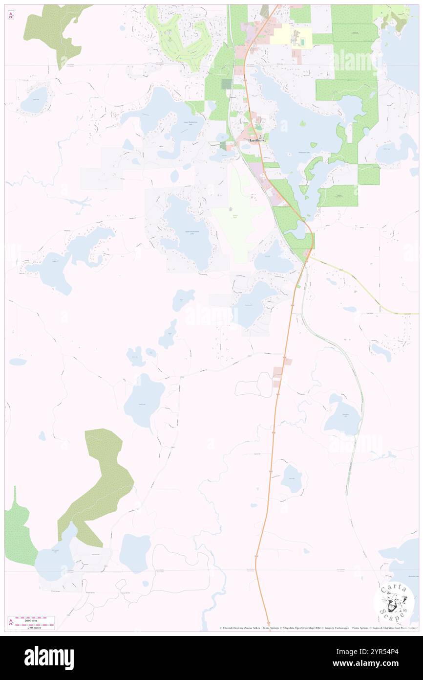 Map of hazelhurst wisconsin Cut Out Stock Images & Pictures - Alamy