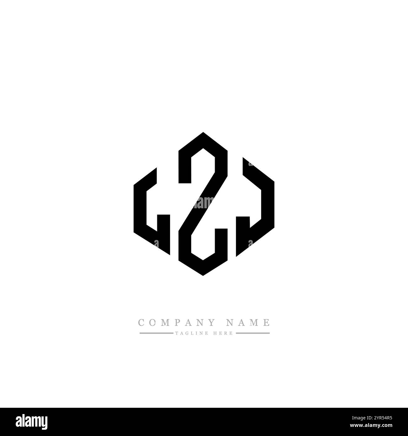 LZJ letter logo design with polygon shape. LZJ polygon and cube shape ...