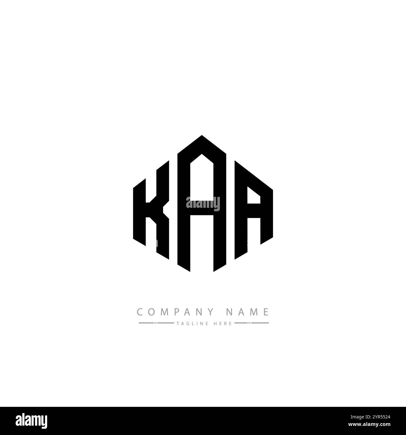 KAA letter logo design with polygon shape. KAA polygon and cube shape ...