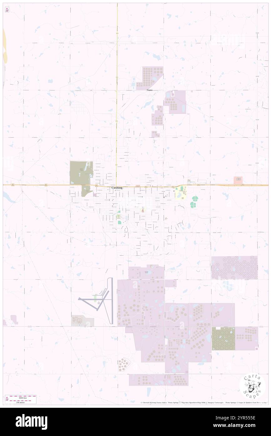 Cushing oklahoma map Cut Out Stock Images & Pictures - Alamy