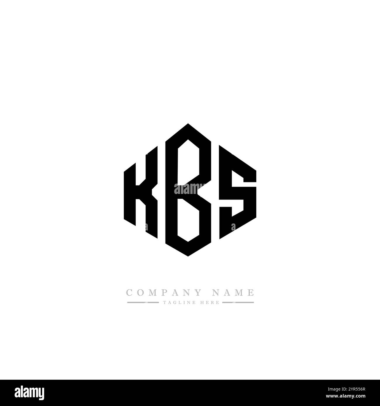 KBS letter logo design with polygon shape. KBS polygon and cube shape ...