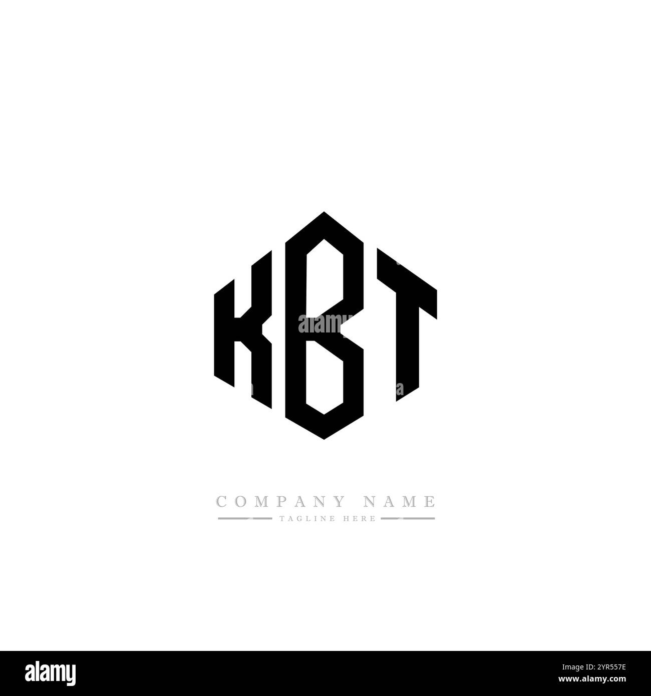 KBT letter logo design with polygon shape. KBT polygon and cube shape ...