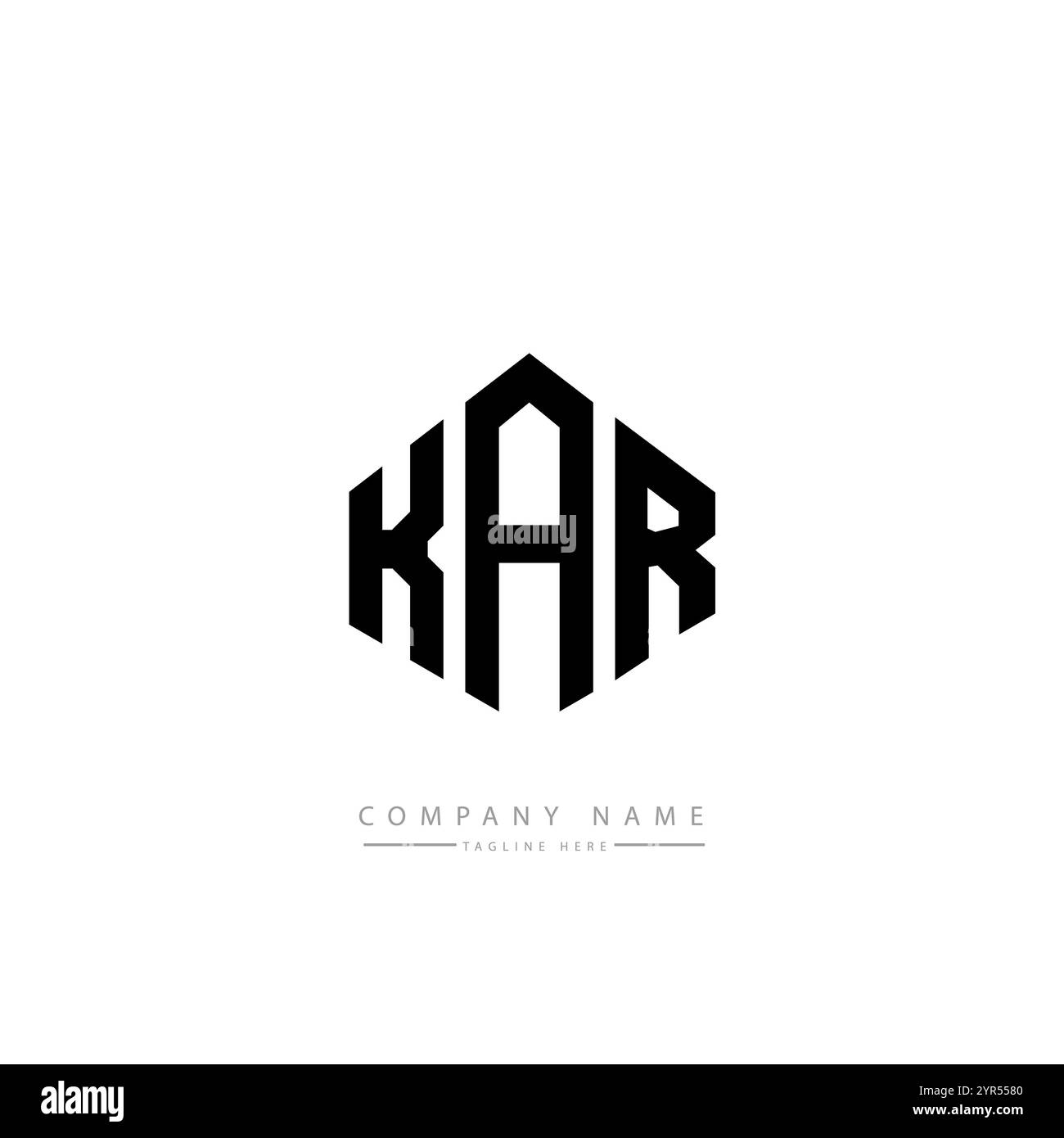 KAR letter logo design with polygon shape. KAR polygon and cube shape ...