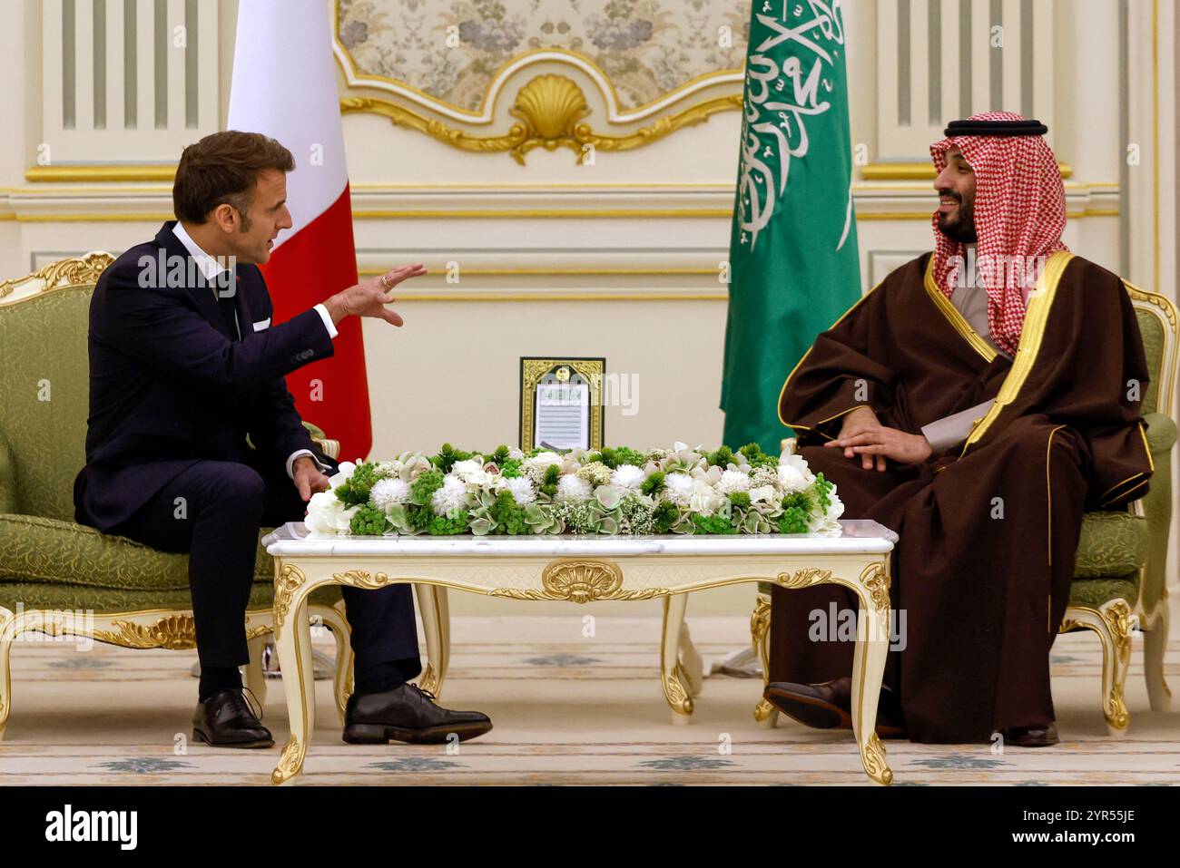 Riyadh, Saudi Arabia. 02nd Dec, 2024. French President Emmanuel Macron ...