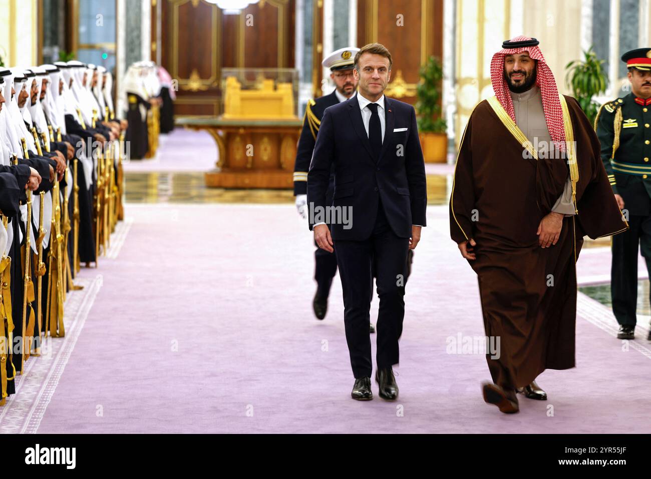 Riyadh, Saudi Arabia. 02nd Dec, 2024. French President Emmanuel Macron ...