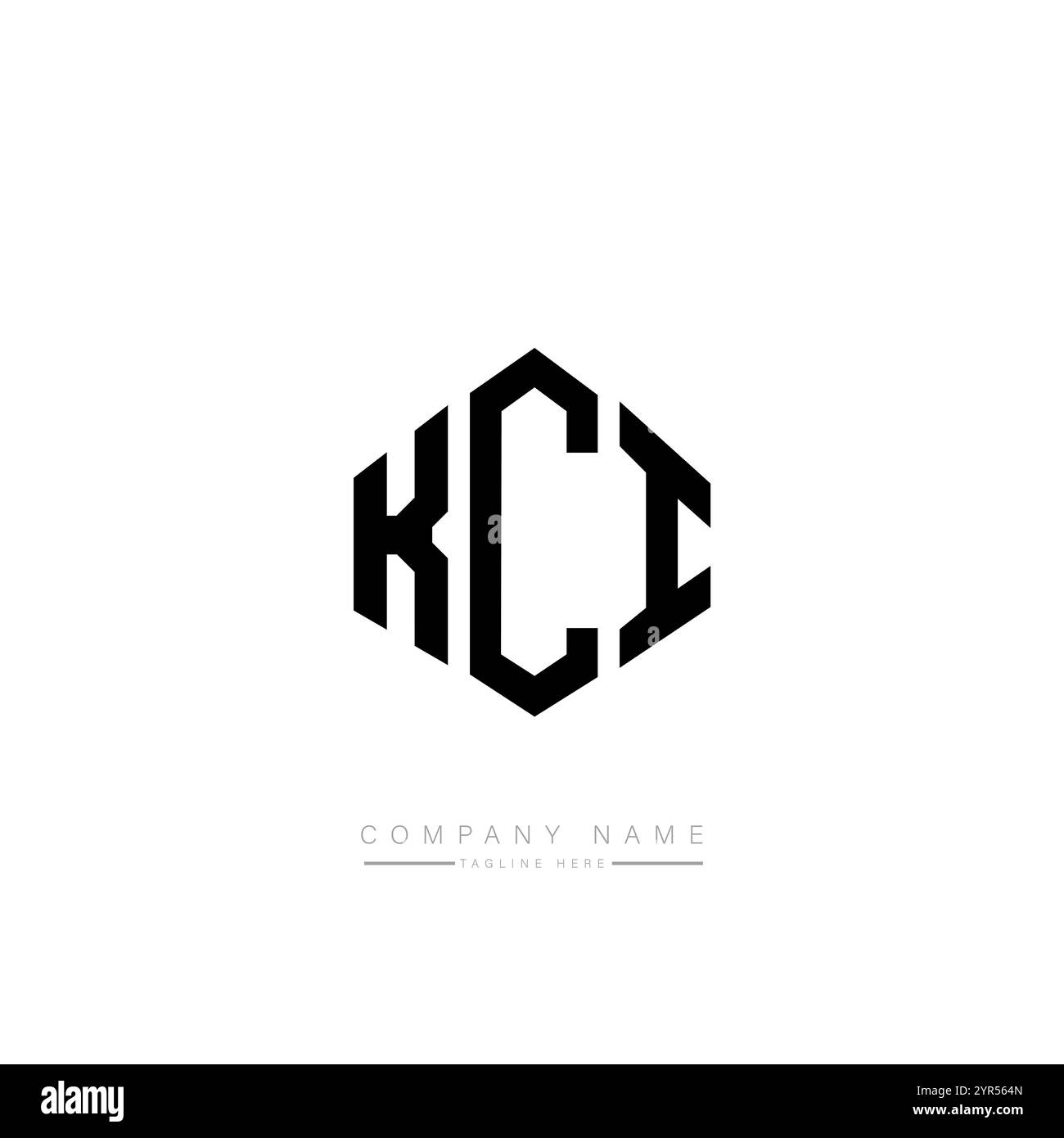 KCI letter logo design with polygon shape. KCI polygon and cube shape ...