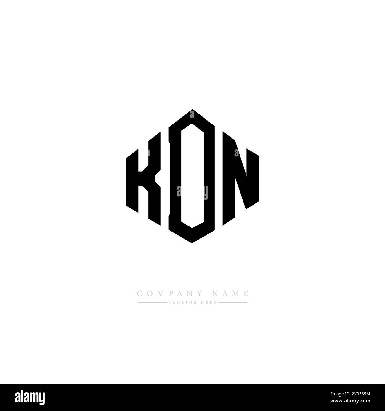 KDN letter logo design with polygon shape. KDN polygon and cube shape ...