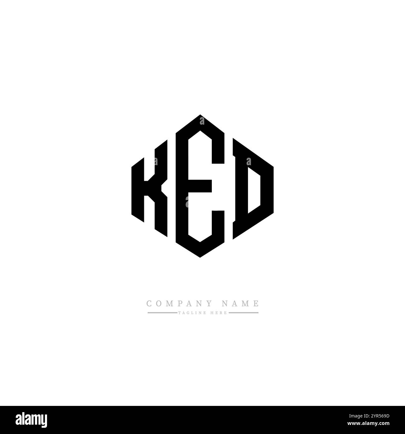 KED letter logo design with polygon shape. KED polygon and cube shape ...