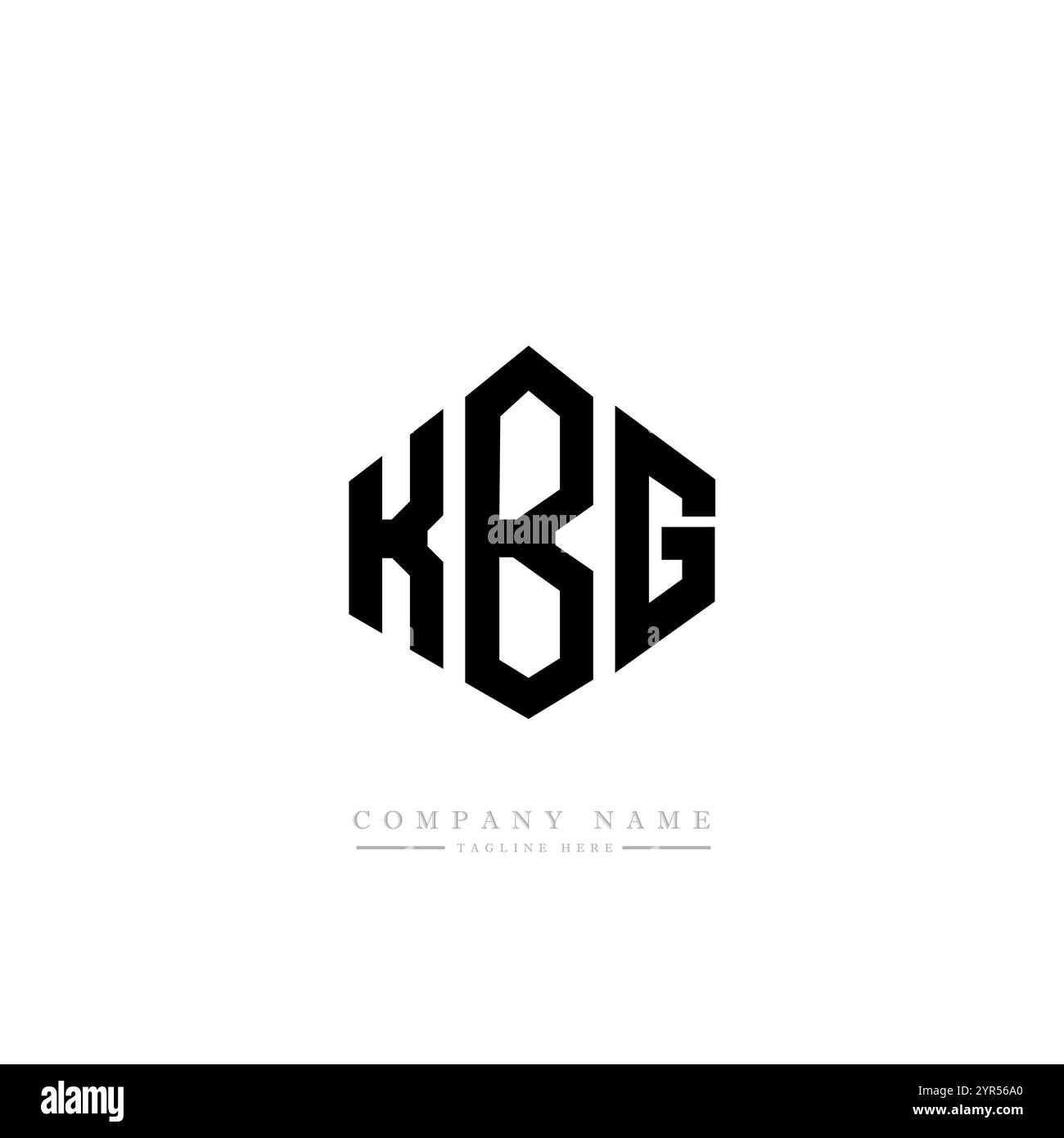 KBG letter logo design with polygon shape. KBG polygon and cube shape ...