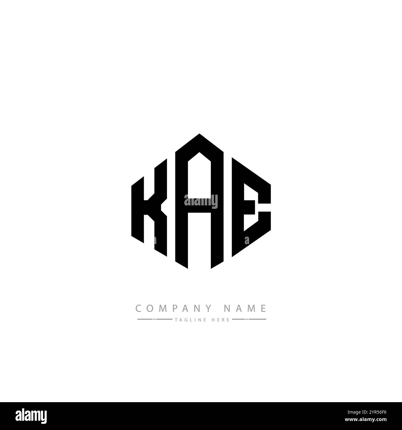KAE letter logo design with polygon shape. KAE polygon and cube shape ...