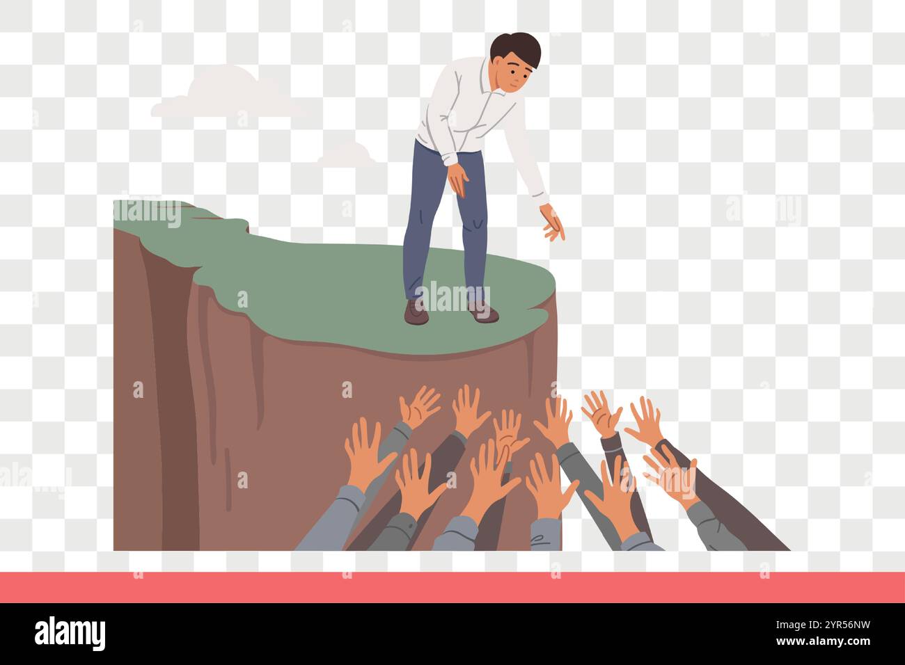 Man in crowd hands Stock Vector Images - Alamy