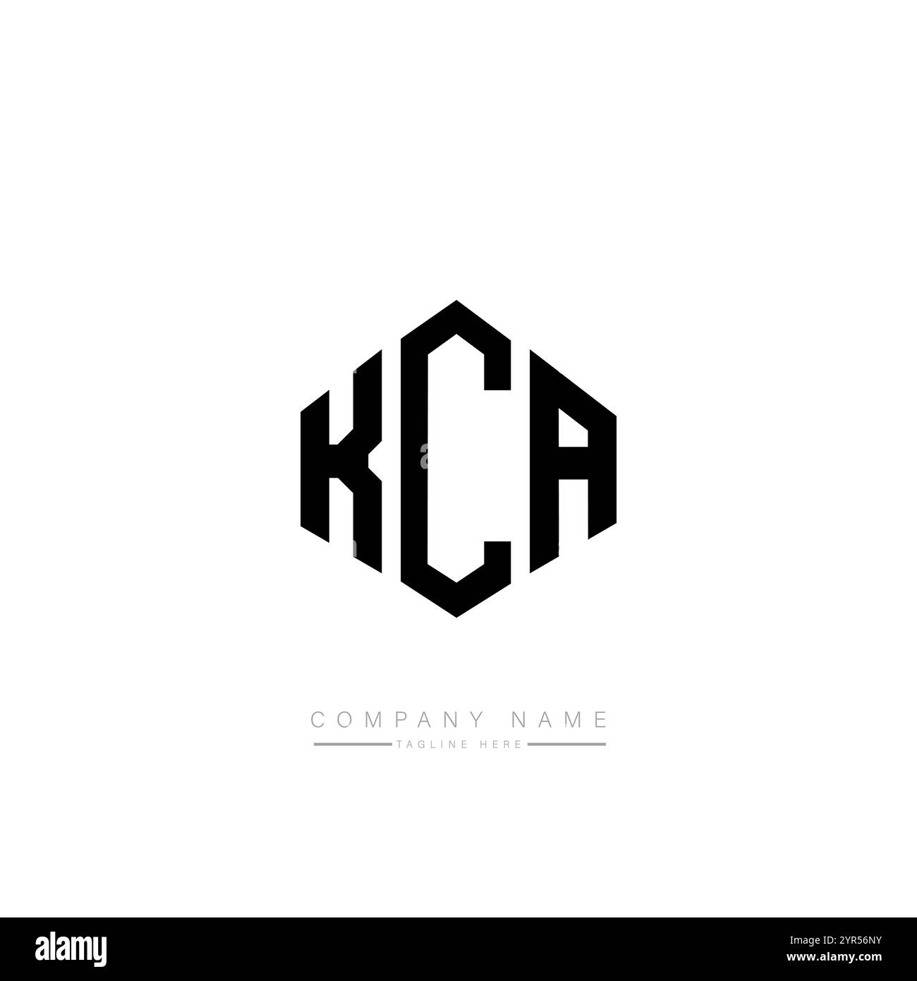 KCA letter logo design with polygon shape. KCA polygon and cube shape logo design. KCA hexagon ...