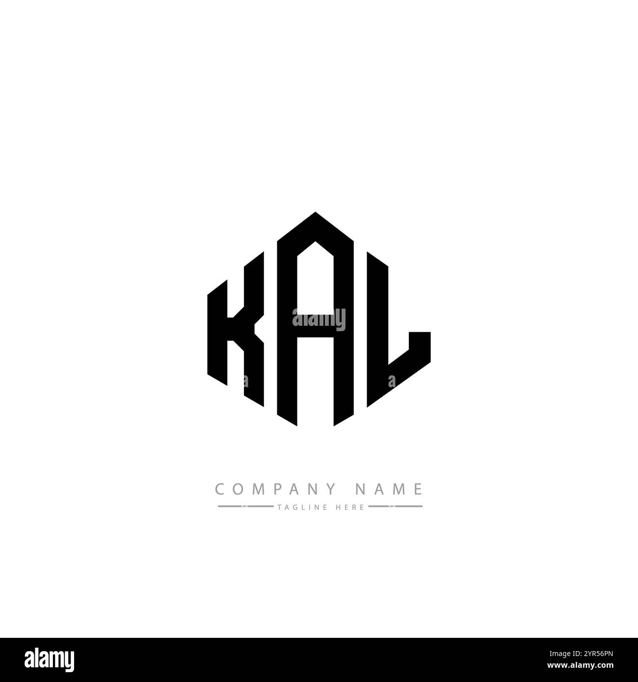 KAL letter logo design with polygon shape. KAL polygon and cube shape ...