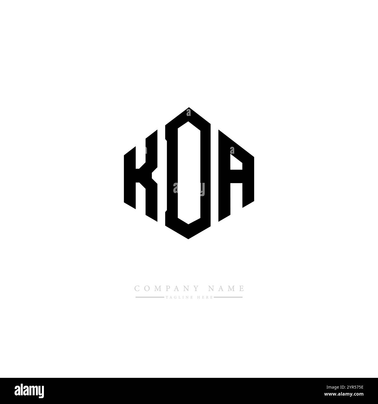 KDA letter logo design with polygon shape. KDA polygon and cube shape ...