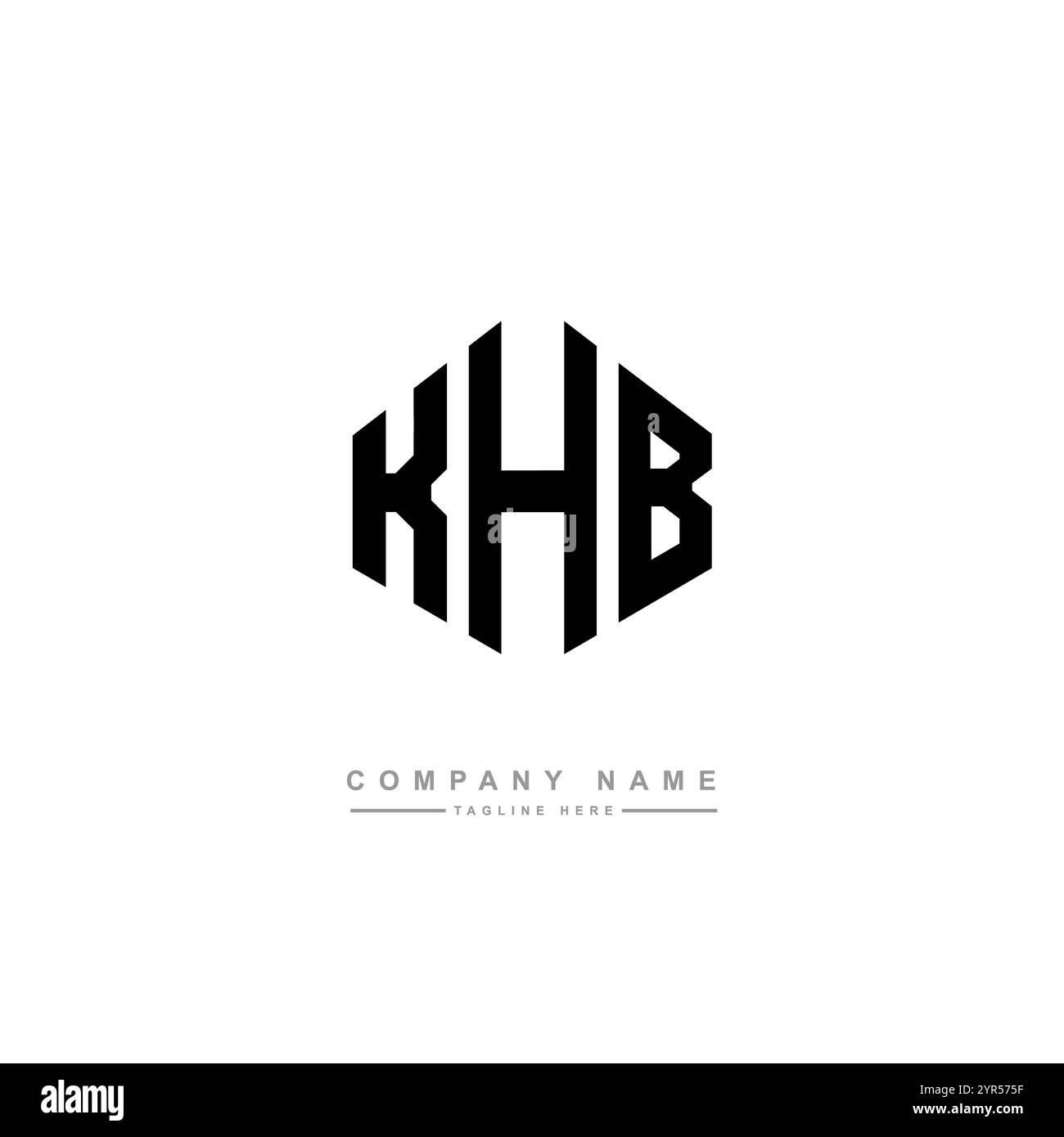 KHB letter logo design with polygon shape. KHB polygon and cube shape logo design. KHB hexagon ...