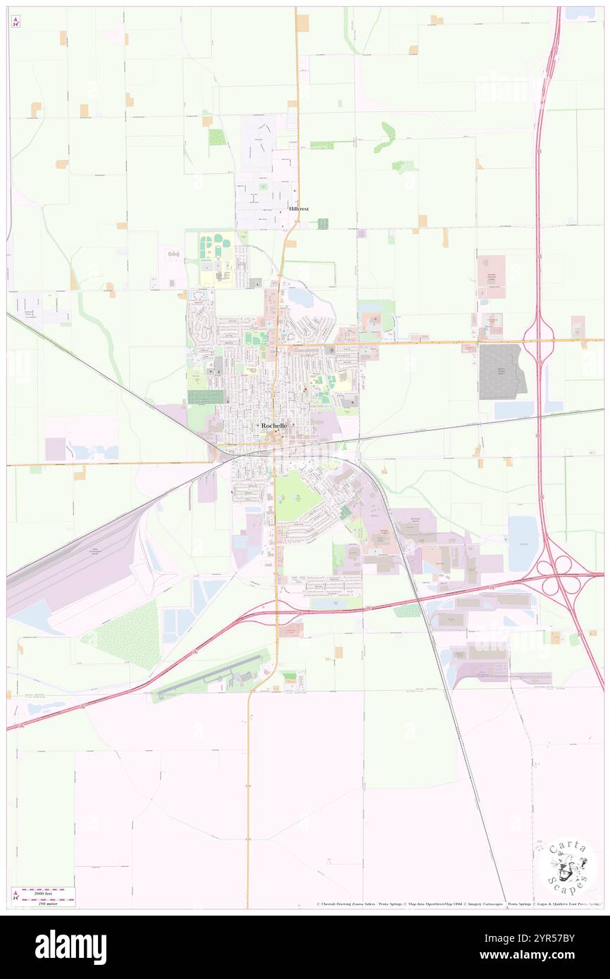 Rochelle illinois map Cut Out Stock Images & Pictures - Alamy