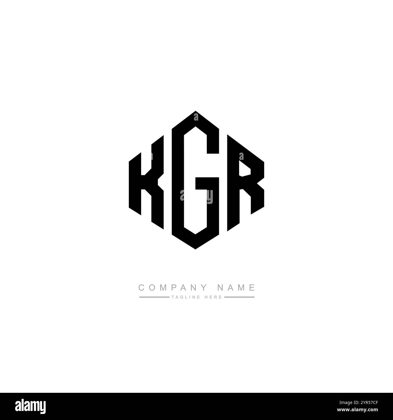 KGR letter logo design with polygon shape. KGR polygon and cube shape ...