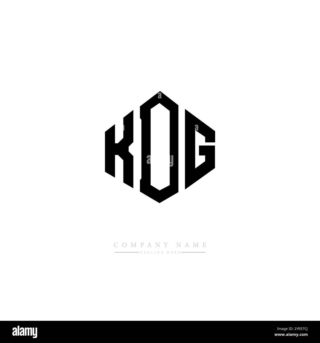 KDG letter logo design with polygon shape. KDG polygon and cube shape ...