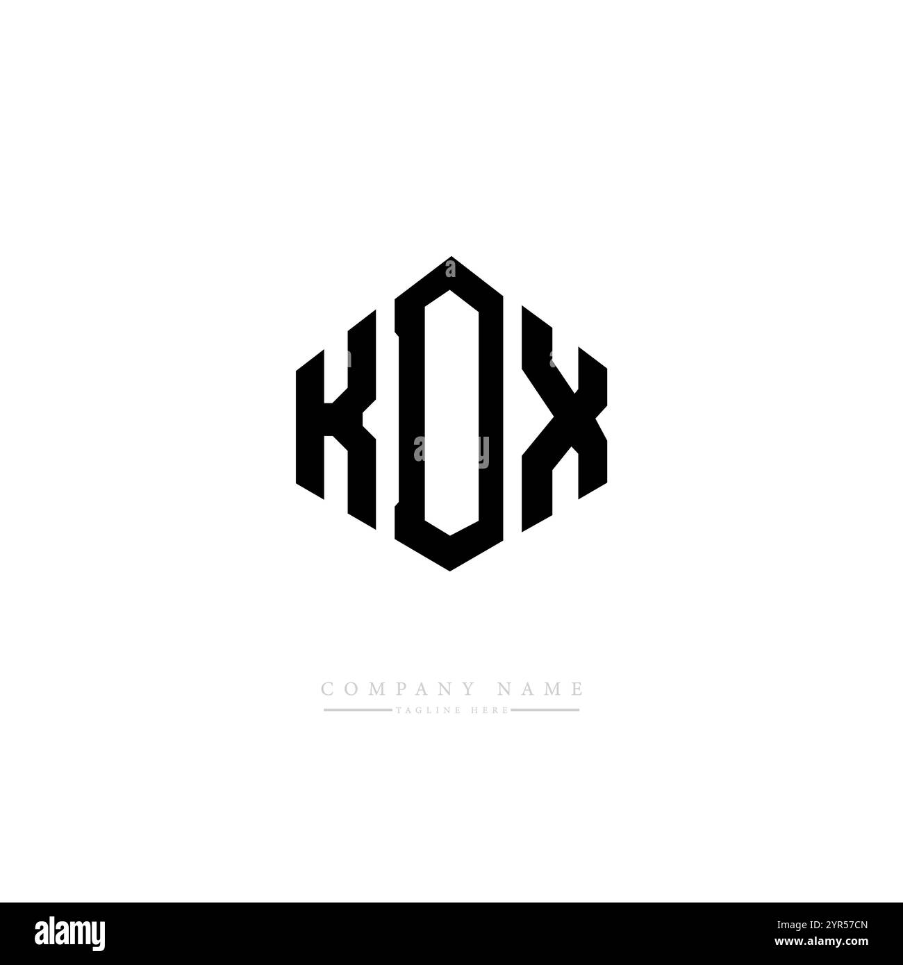 KDX letter logo design with polygon shape. KDX polygon and cube shape ...