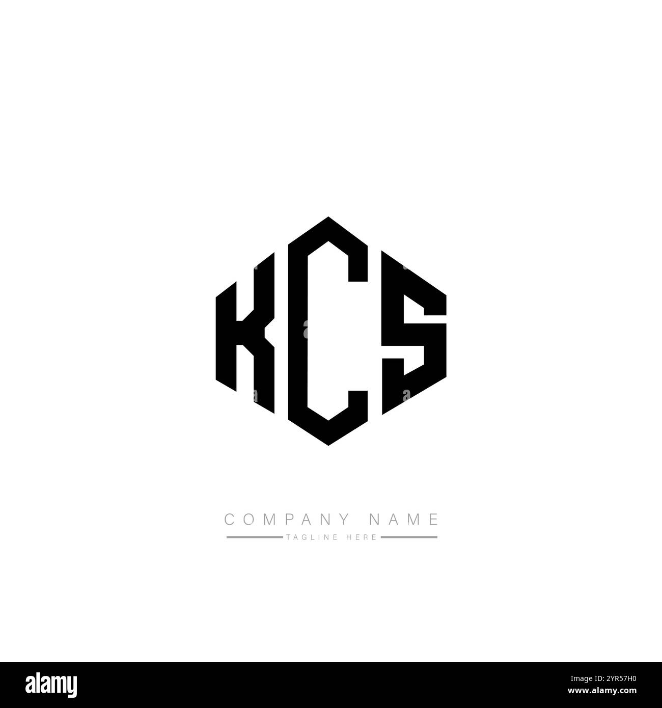 KCS letter logo design with polygon shape. KCS polygon and cube shape logo design. KCS hexagon ...