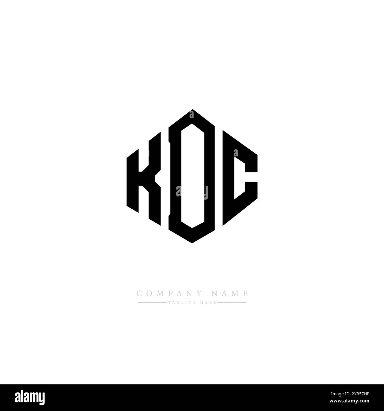 KDC letter logo design with polygon shape. KDC polygon and cube shape ...