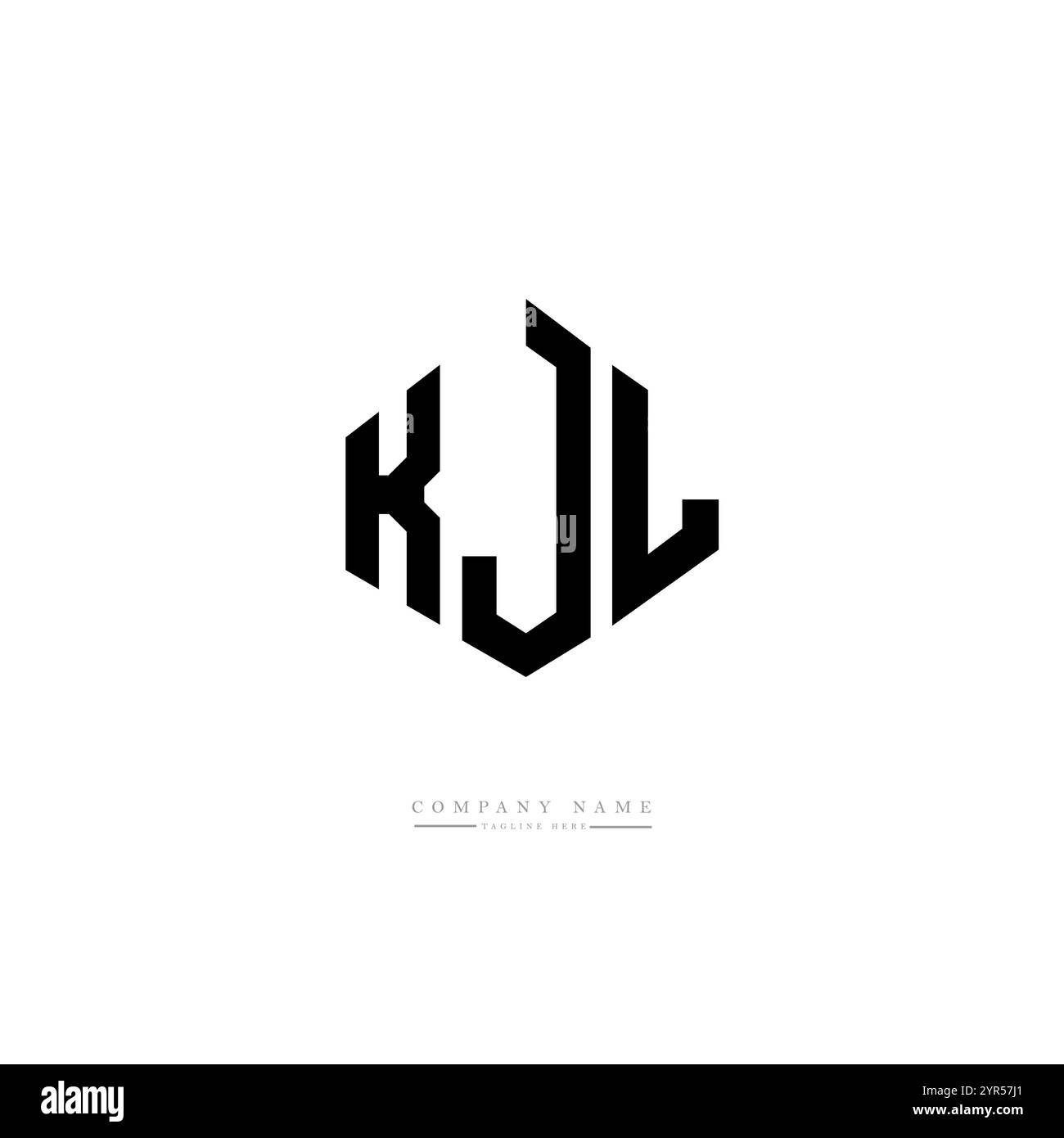 KJL letter logo design with polygon shape. KJL polygon and cube shape ...