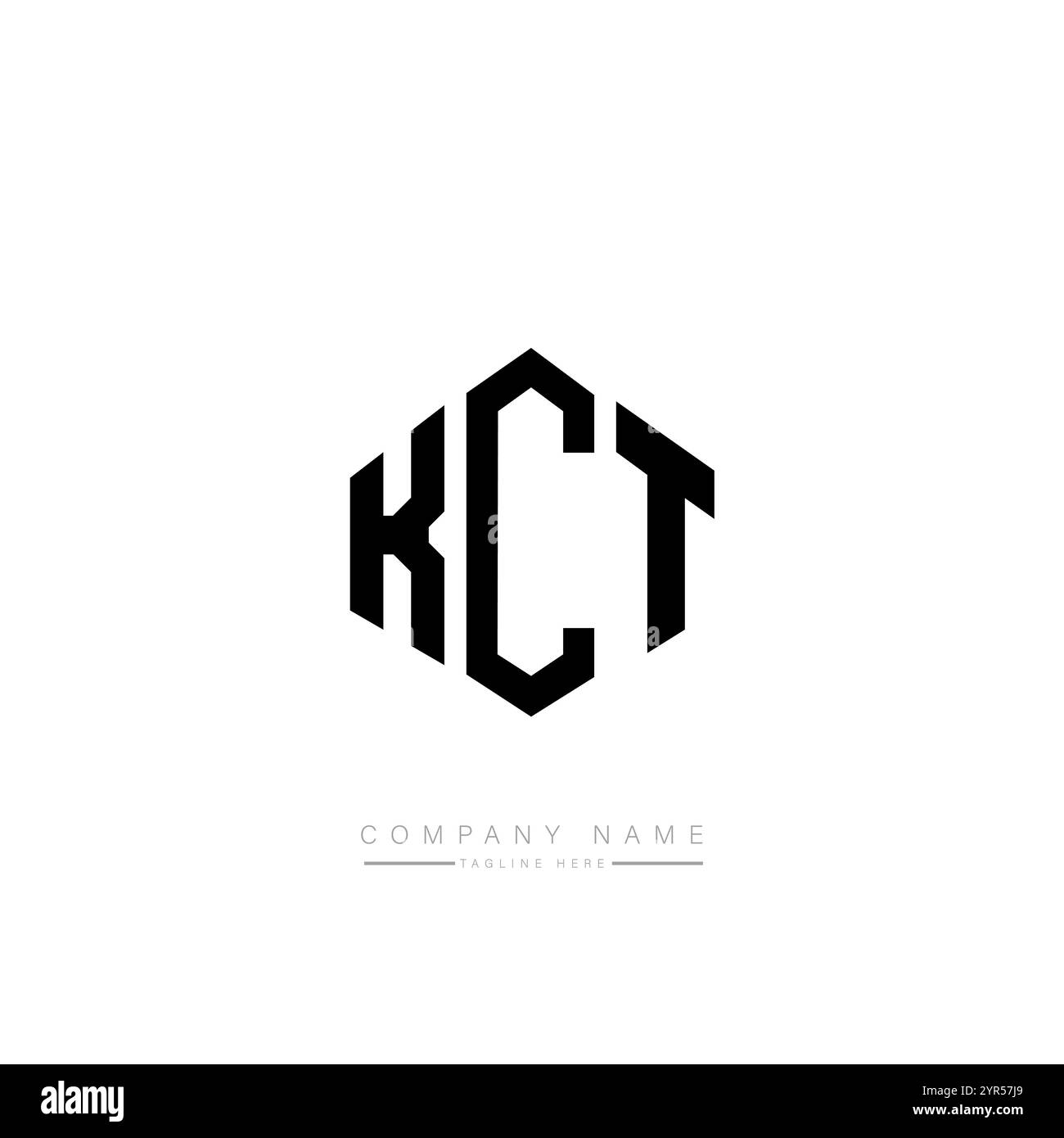 KCT letter logo design with polygon shape. KCT polygon and cube shape ...