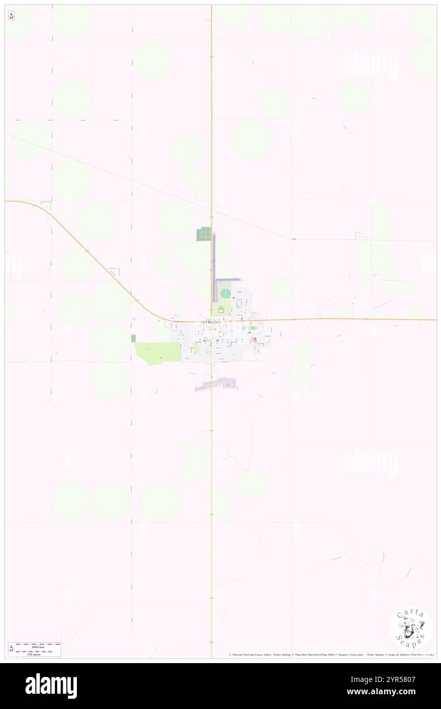 Map of hoxie kansas Cut Out Stock Images & Pictures - Alamy