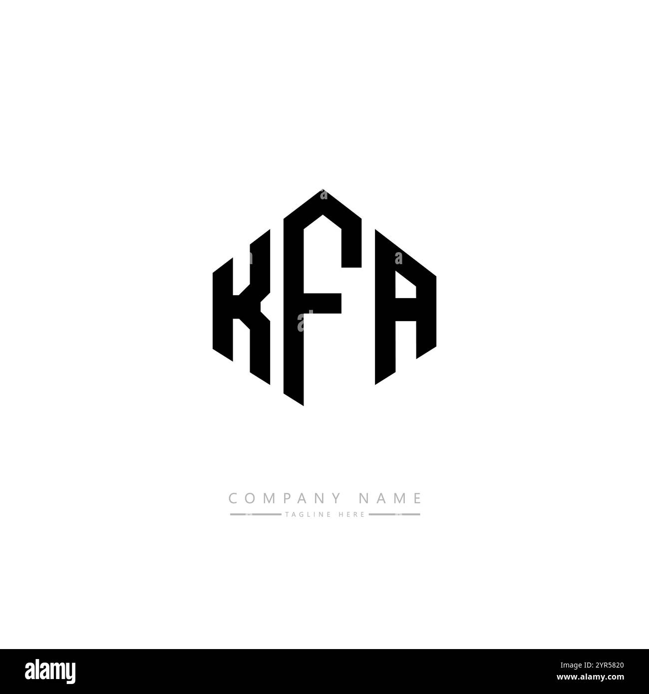KFA letter logo design with polygon shape. KFA polygon and cube shape ...