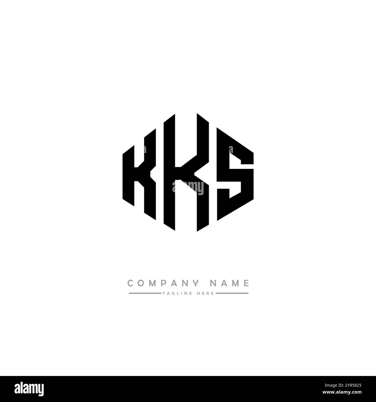 KKS letter logo design with polygon shape. KKS polygon and cube shape ...