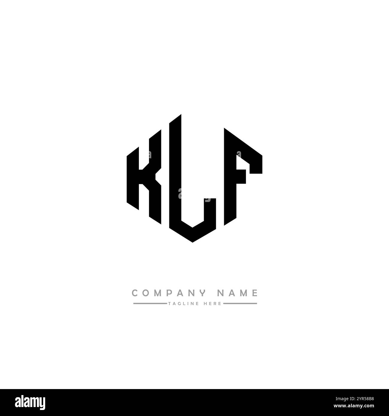 KLF letter logo design with polygon shape. KLF polygon and cube shape ...