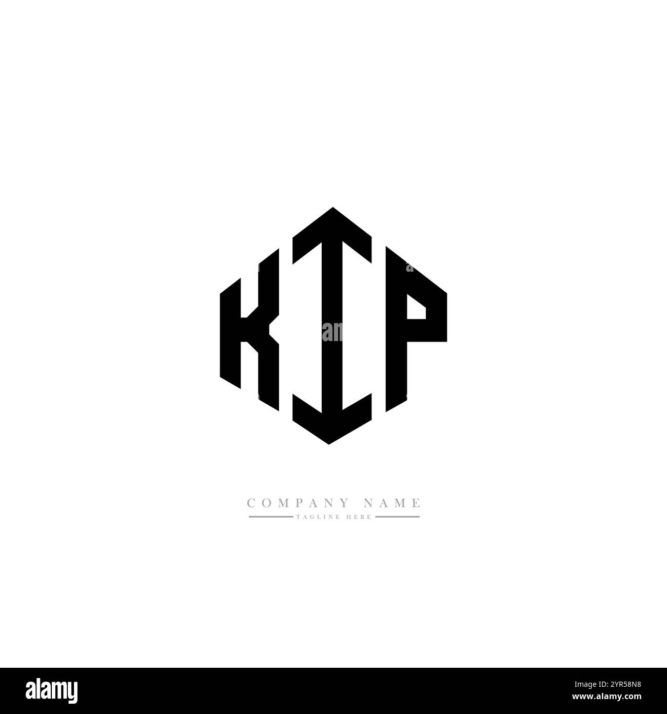 KIP letter logo design with polygon shape. KIP polygon and cube shape ...