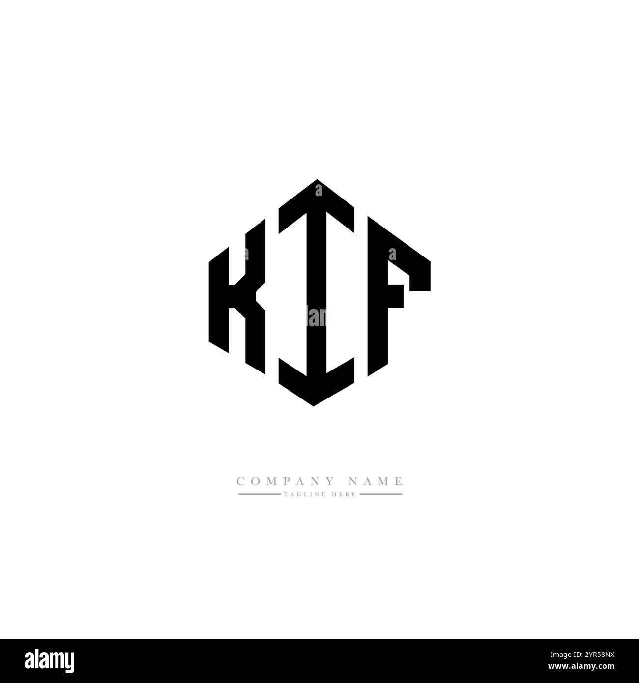 KIF letter logo design with polygon shape. KIF polygon and cube shape ...