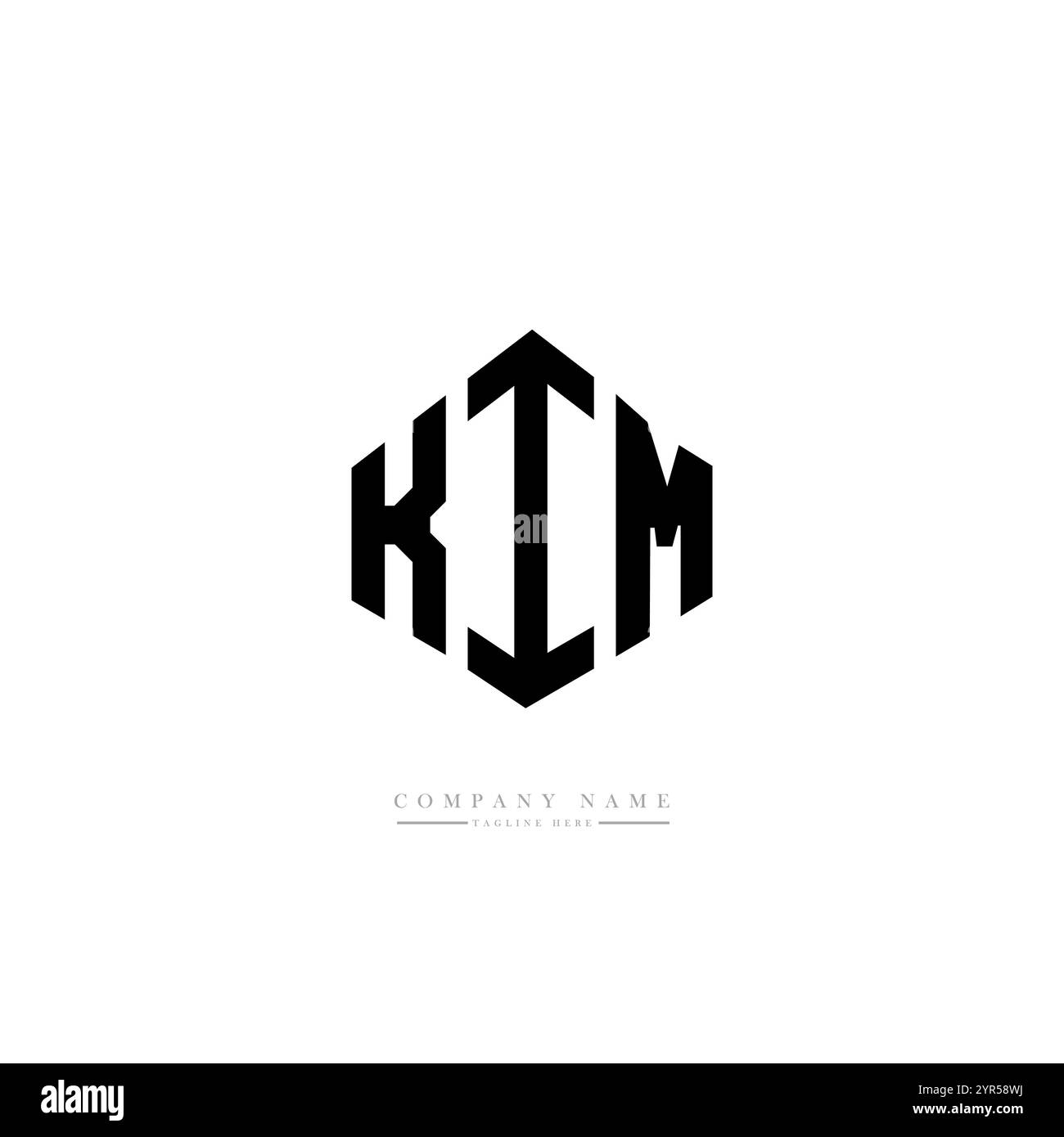 KIM letter logo design with polygon shape. KIM polygon and cube shape ...