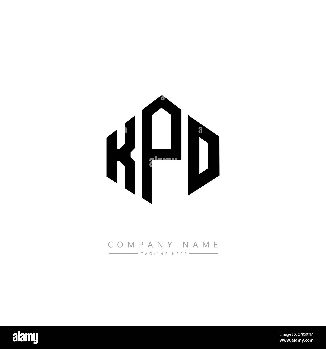 KPO letter logo design with polygon shape. KPO polygon and cube shape logo design. KPO hexagon ...