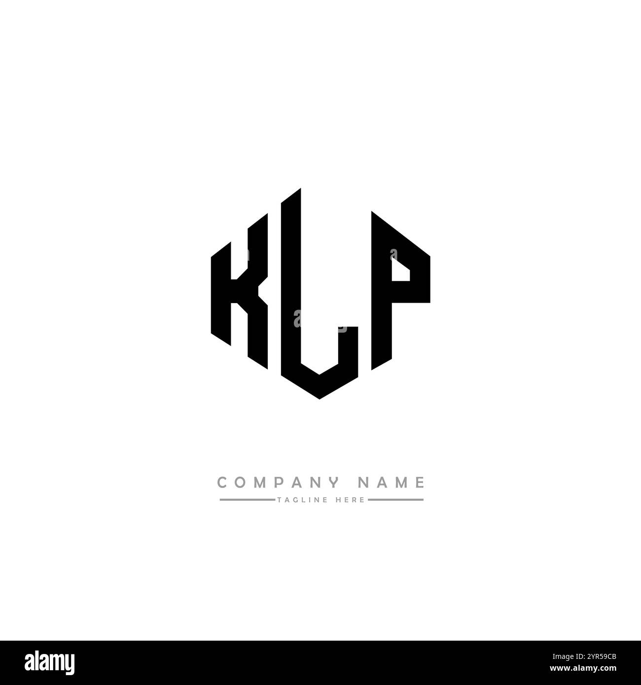KLP letter logo design with polygon shape. KLP polygon and cube shape ...
