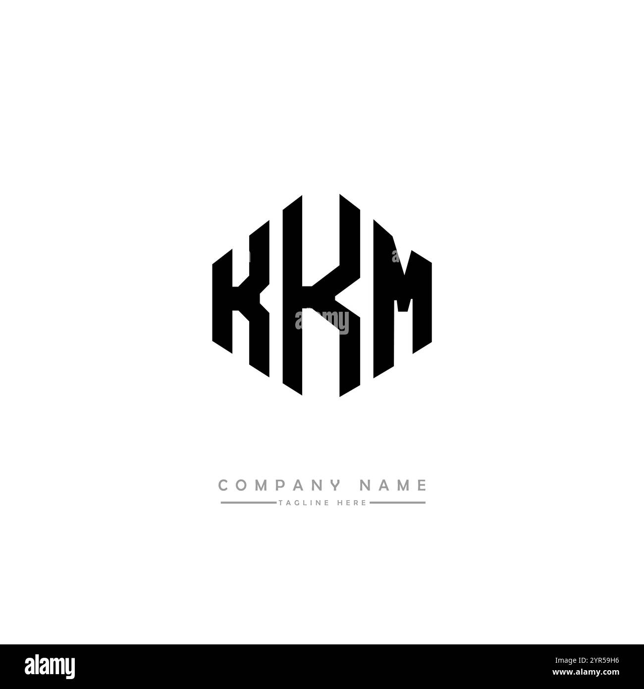 KKM letter logo design with polygon shape. KKM polygon and cube shape ...