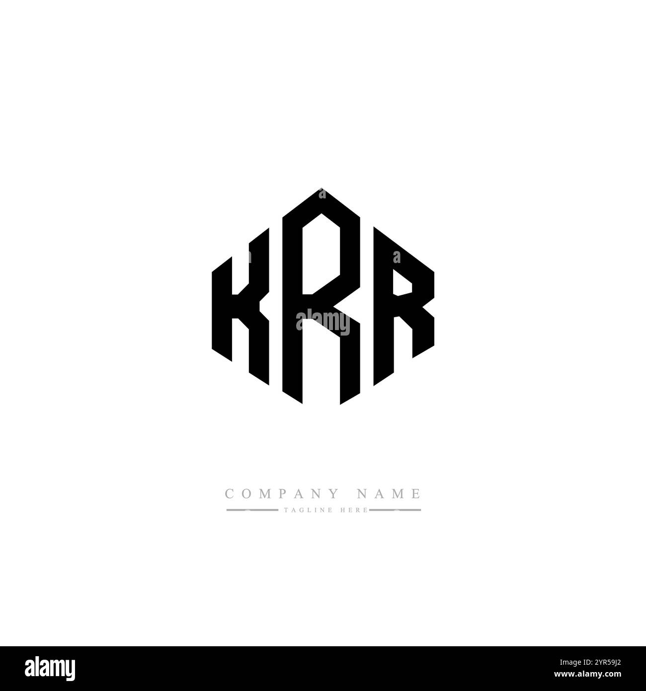 KRR letter logo design with polygon shape. KRR polygon and cube shape ...
