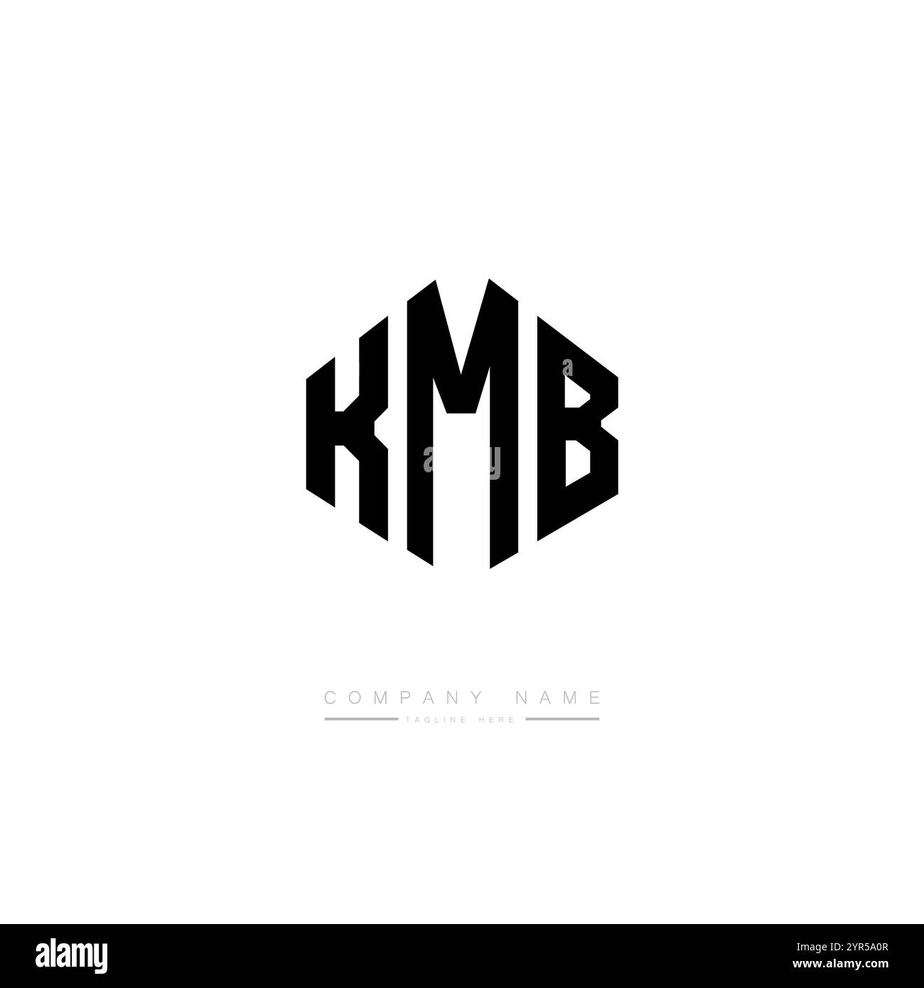 KMB letter logo design with polygon shape. KMB polygon and cube shape ...